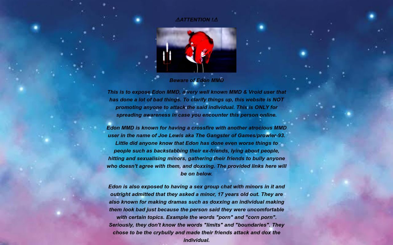 Beware of Edon MMD